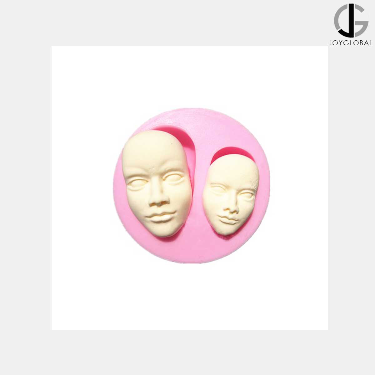 1 PC Human Face Silicone Fondant Mould
